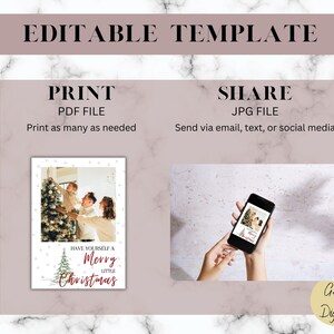 Christmas Card Template With Highlights Section, Editable Christmas ...