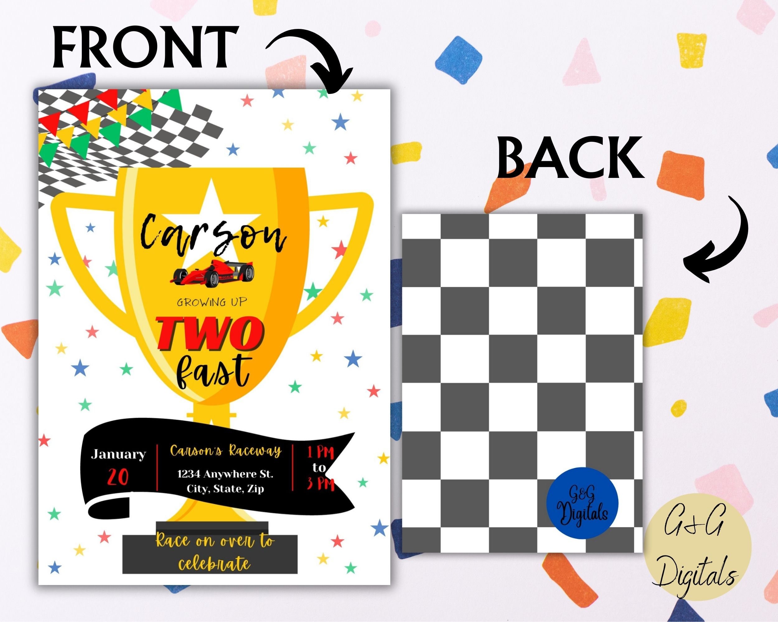 Editable Two Fast Birthday Invite Template, Second Birthday Editable ...