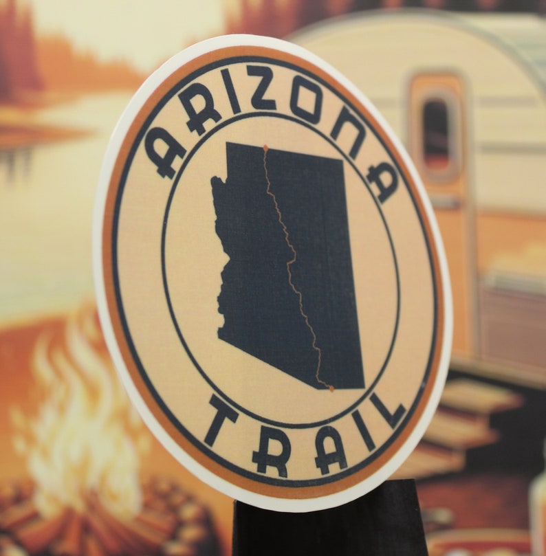 Arizona Trail Sticker, 4 Dia, Weatherproof Sticker Vinyl, UV Lamination ...