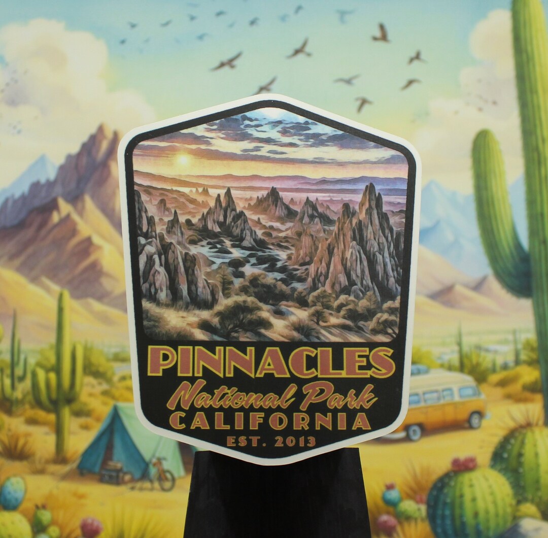 Pinnacles National Park Sticker, 3 7/8 X 4 3/4, Weatherproof Sticker ...