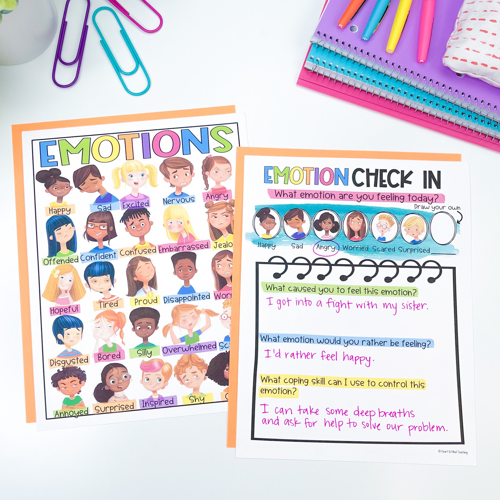 My Emotions Workbook, Mental Health Printable, Emotions Poster, Therapy ...