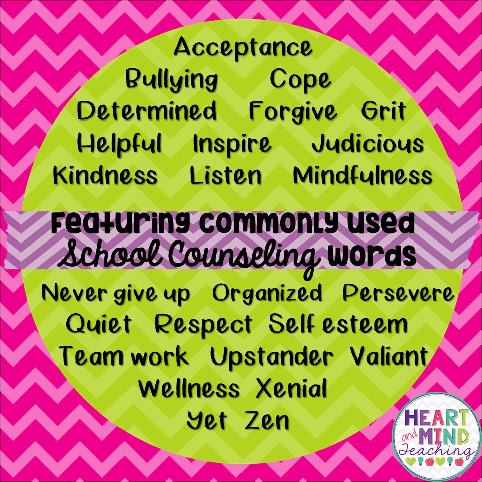 School Counseling Themed Alphabet Line Posters, Office Decor, School ...