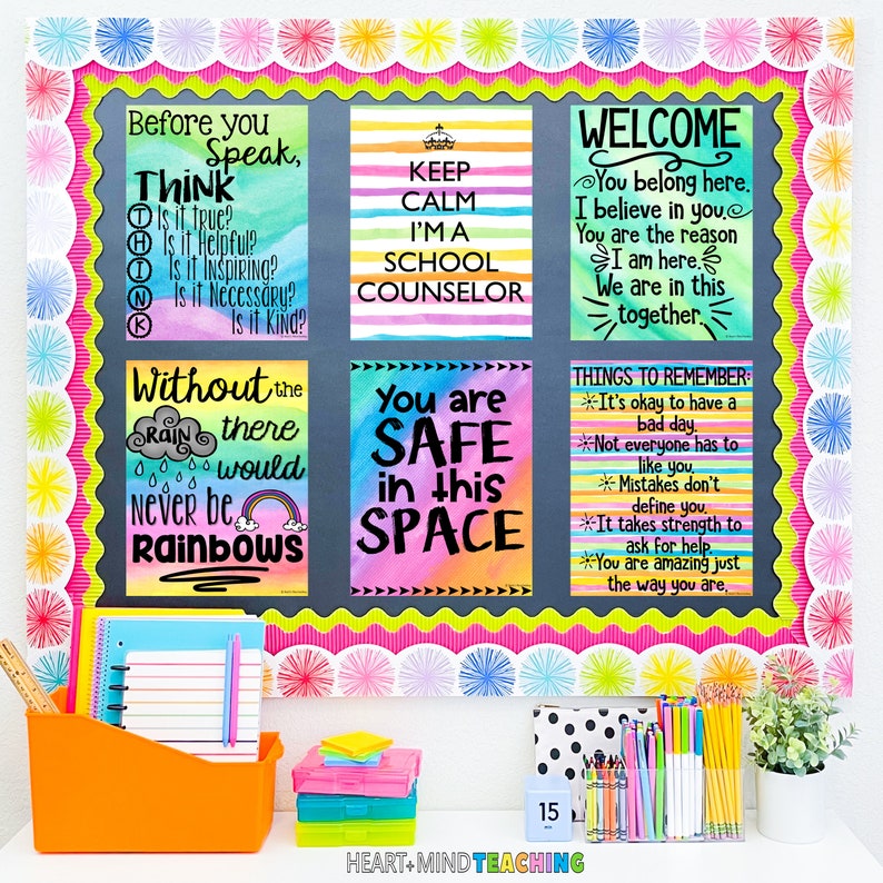 Set of 30 Counseling Posters, Office Decor, School Counselor, Wall Art ...