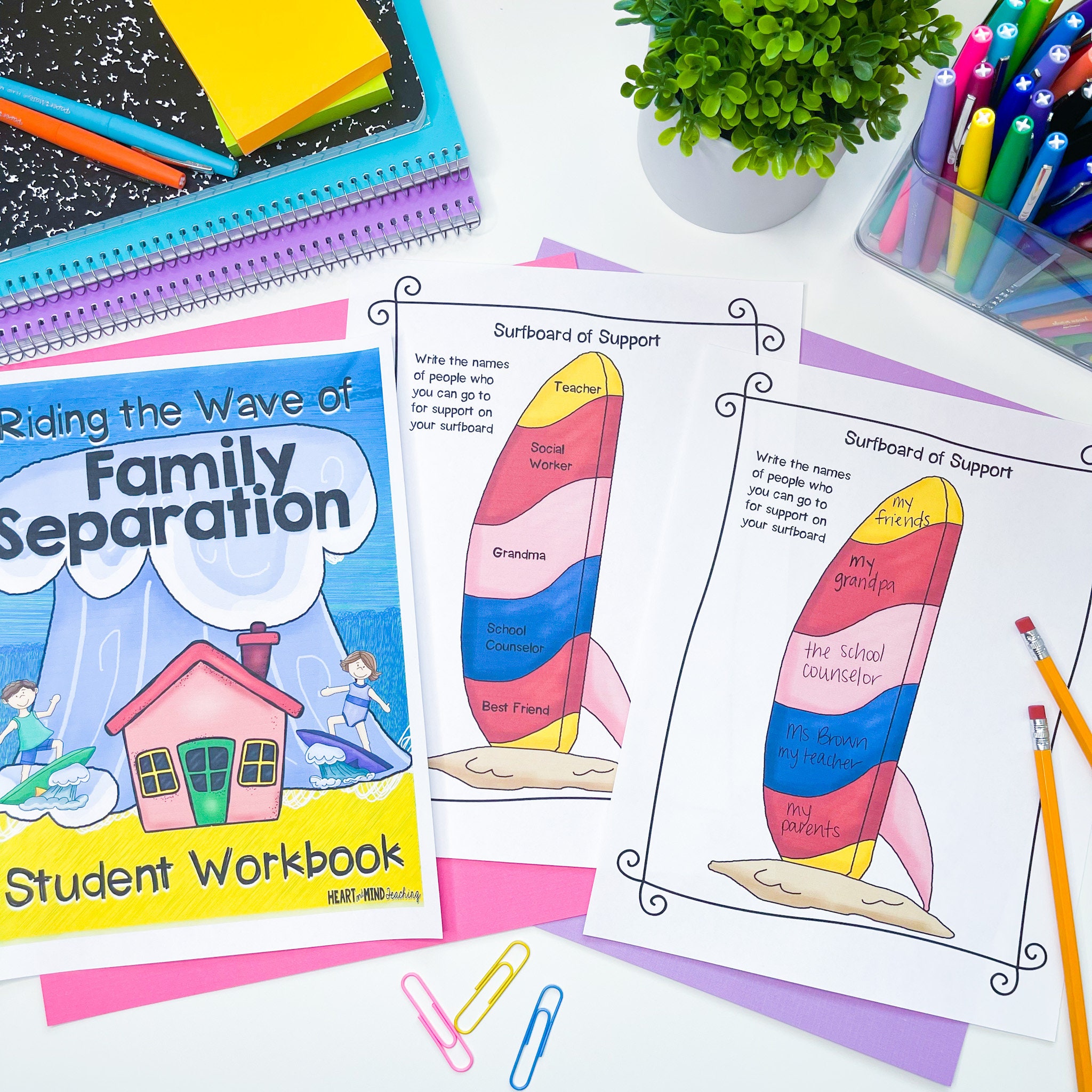 Divorce and Family Separation Workbook, Divorce Sheets for Kids ...