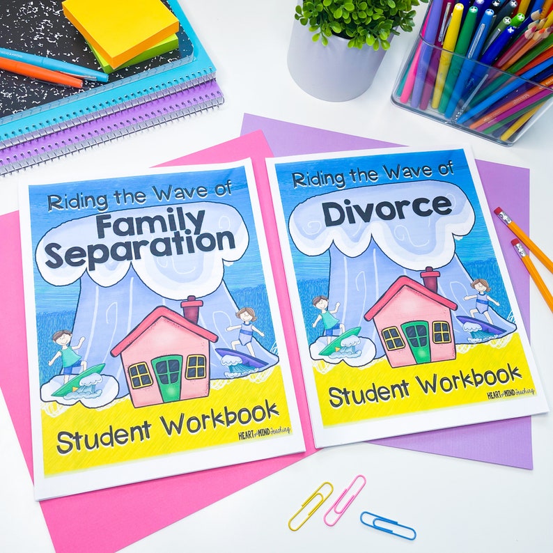 Divorce and Family Separation Workbook, Divorce Sheets for Kids ...