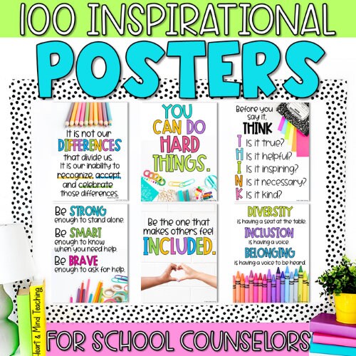 100 School Counselor Posters Decor, Psychology Office Signs, Art ...