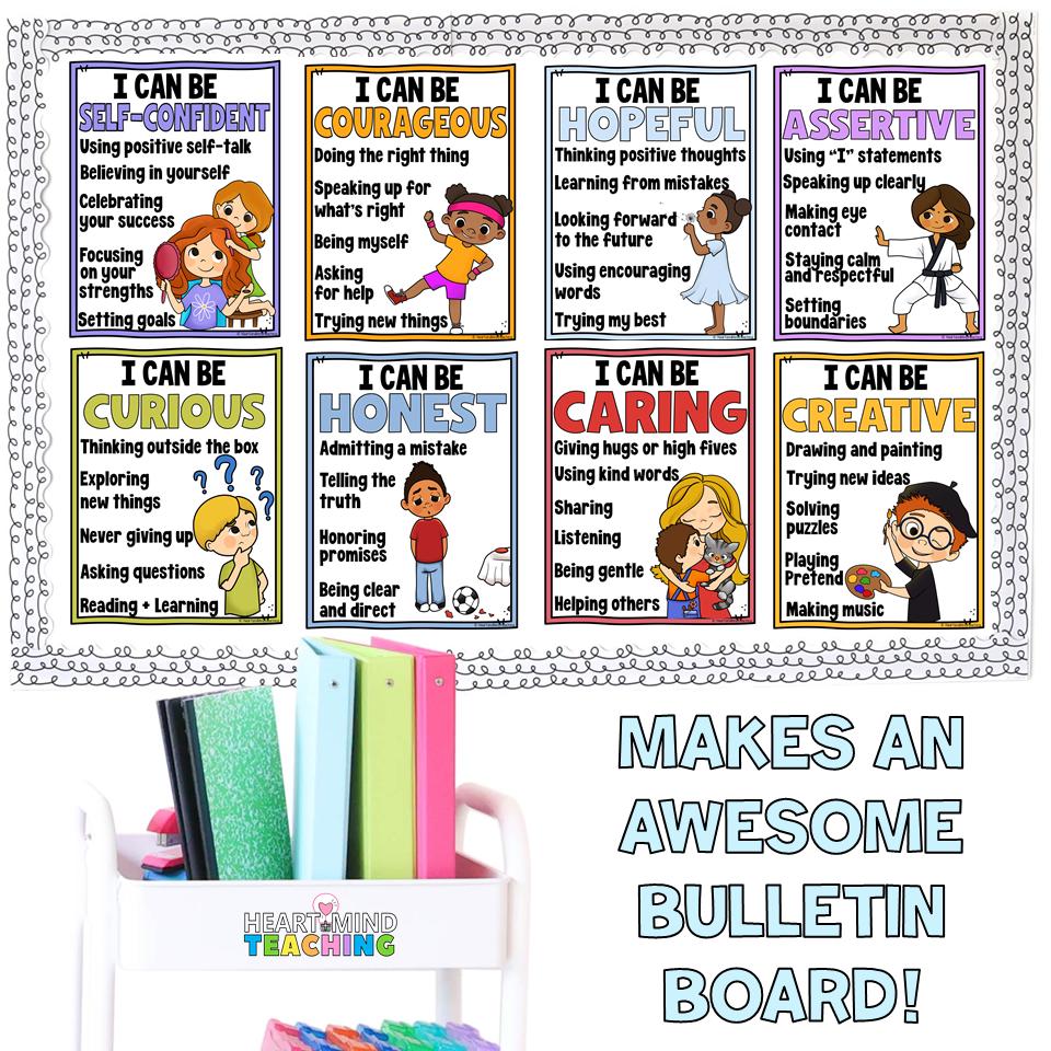 Positive Character Traits Posters | Kindness & Responsibility Wall Art ...