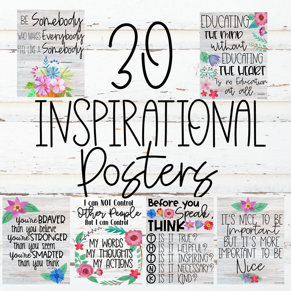 30 Floral Farmhouse School Counseling Signs Posters Psychologist Office ...