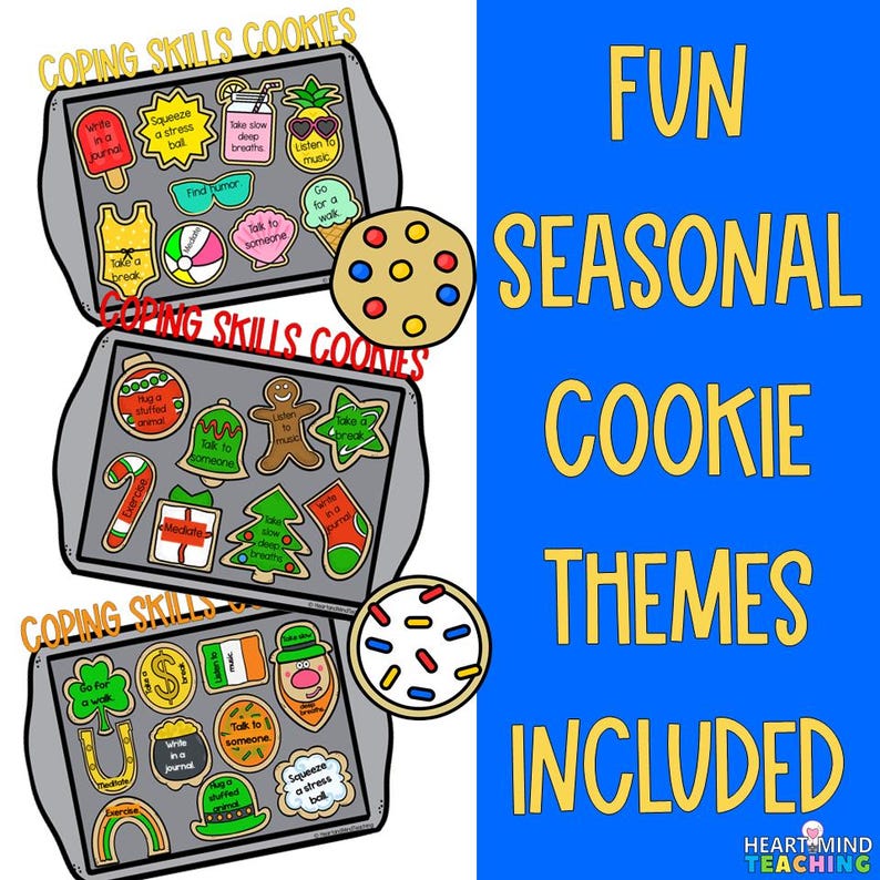 Coping Skills Cookies Printable | Calm Down Strategies for Kids ...