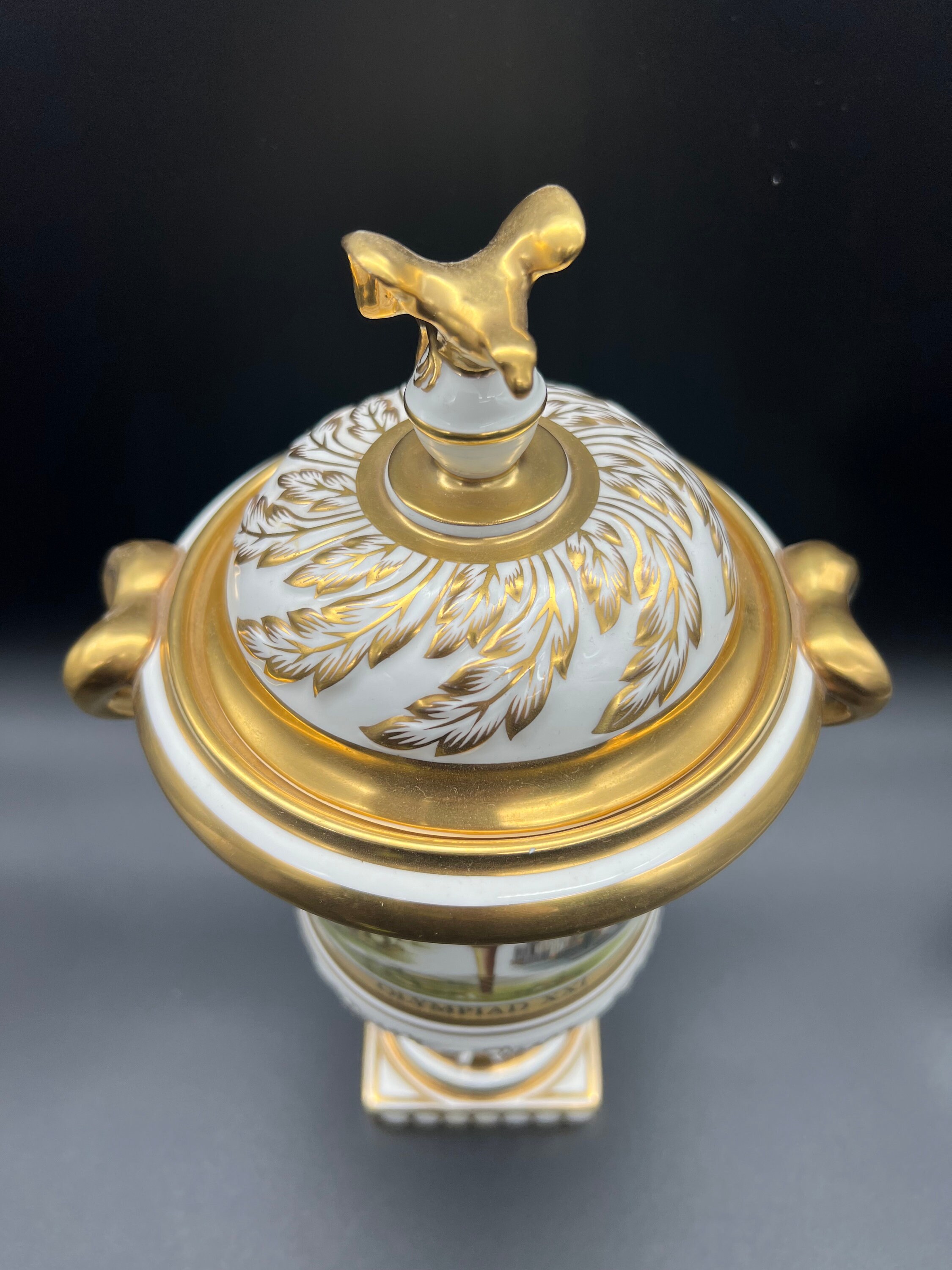Vintage Limited Edition Coalport Bone China Amphora, Lid Vase or Urn . Gold Painted Accents - Etsy