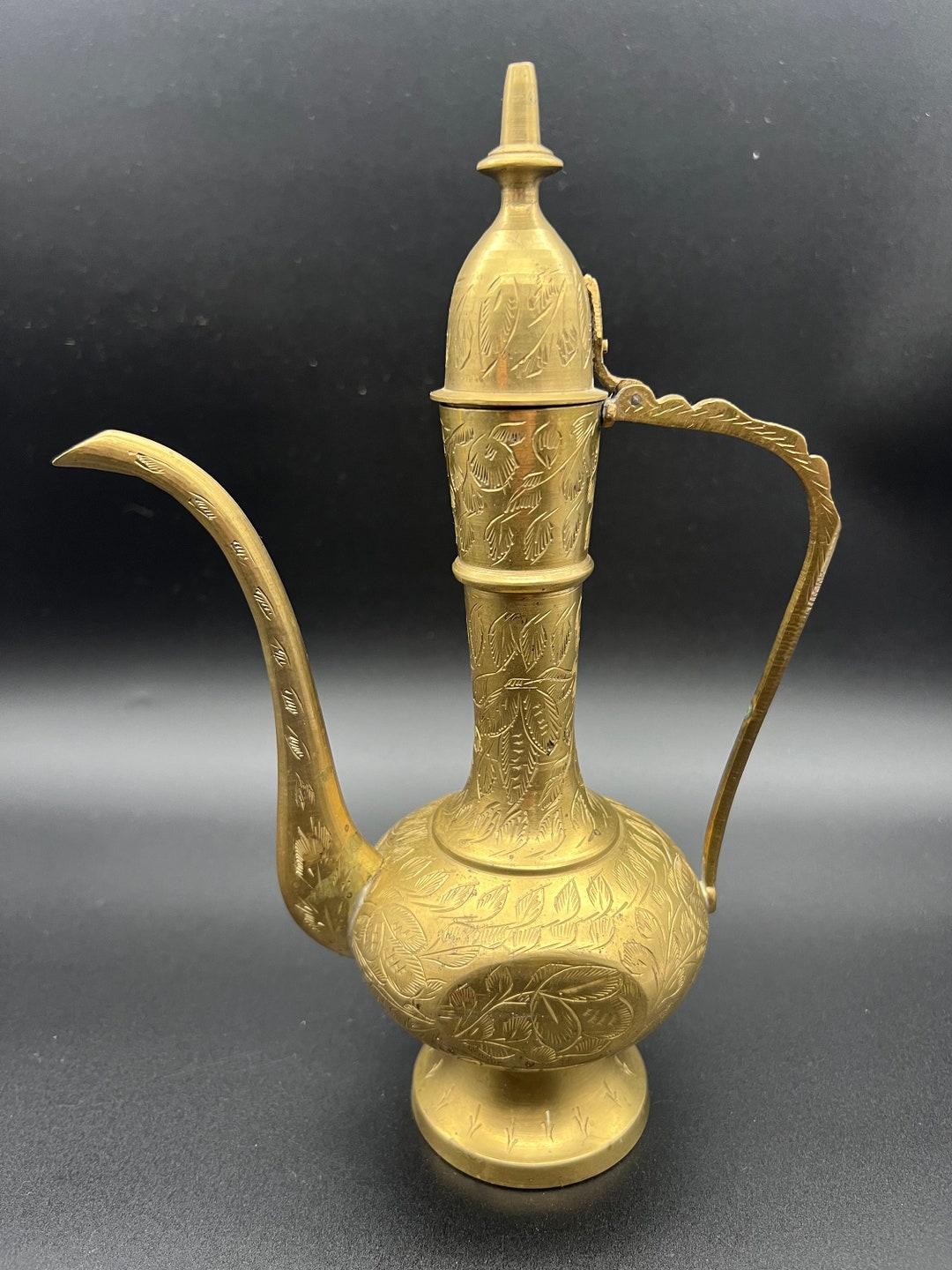 Vintage Genie Lamp Coffee Pitcher Solid Brass - Etsy