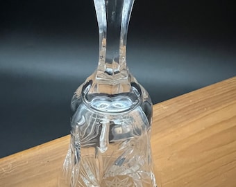 Vintage Crystal Cut Glass Bell Star of David Heavy Glass Bells Lover ...