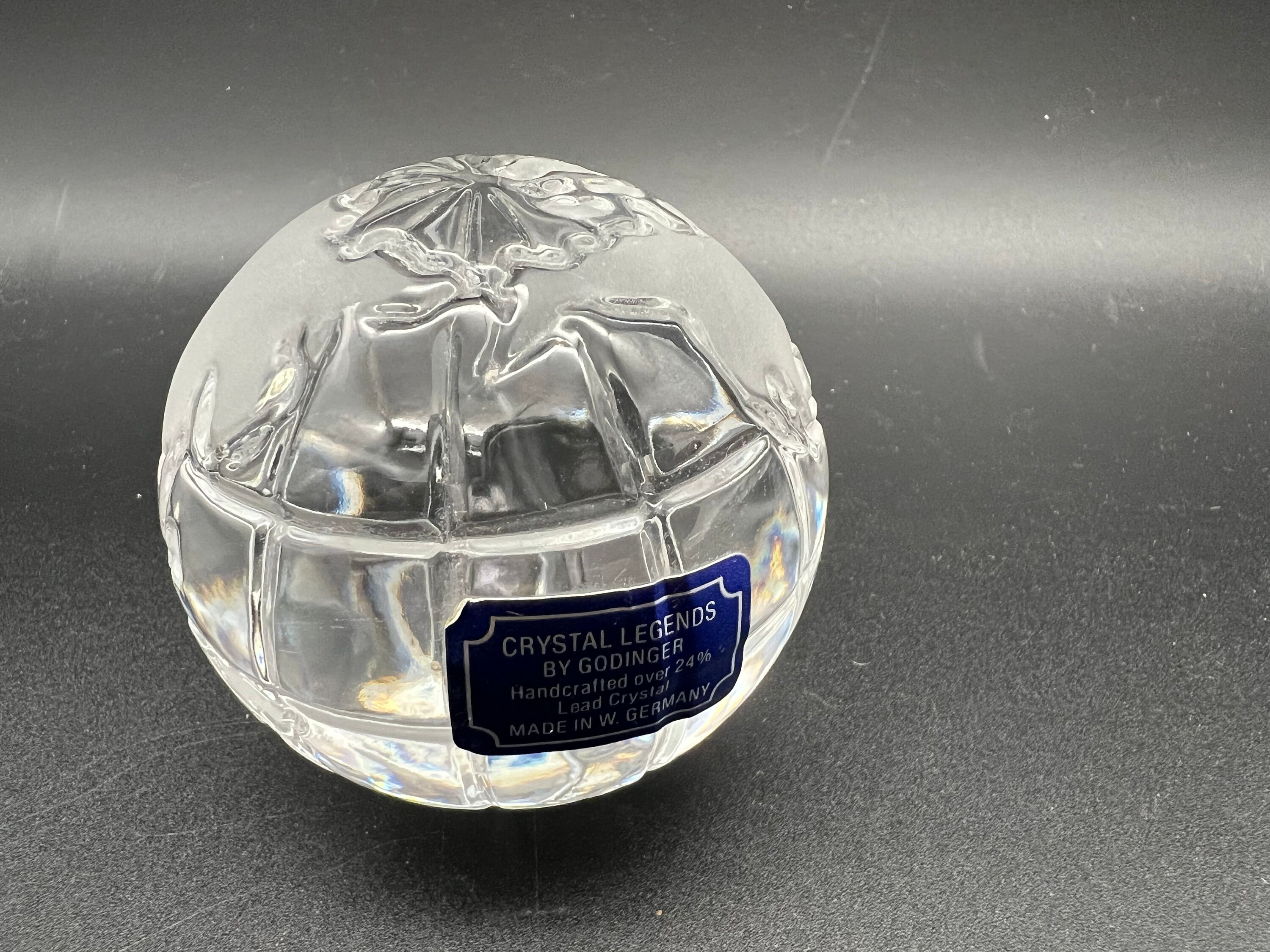 Vintage Crystal Legends by Godinger Globe - Etsy