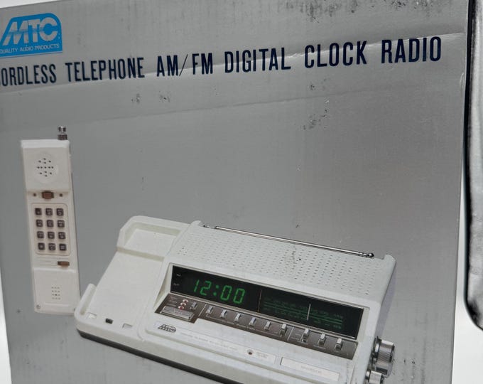 MTC Cordless Telephone AM/FM Digital Clock Radio Vintage but New - Etsy