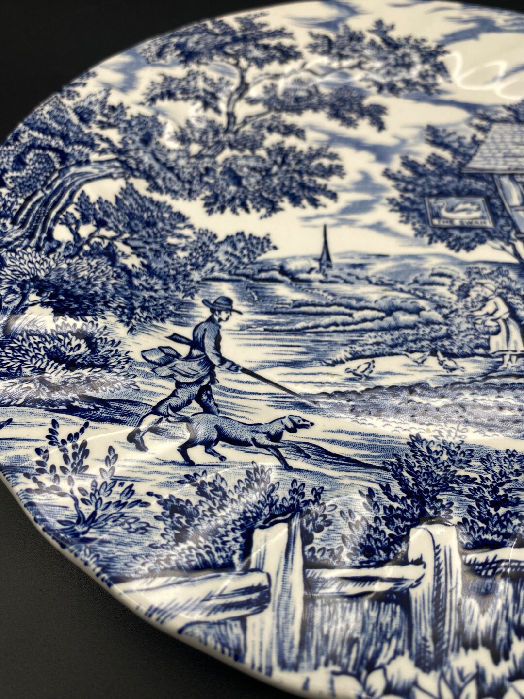 Vintage the Hunter Myott Hand Engraved Plate - Etsy