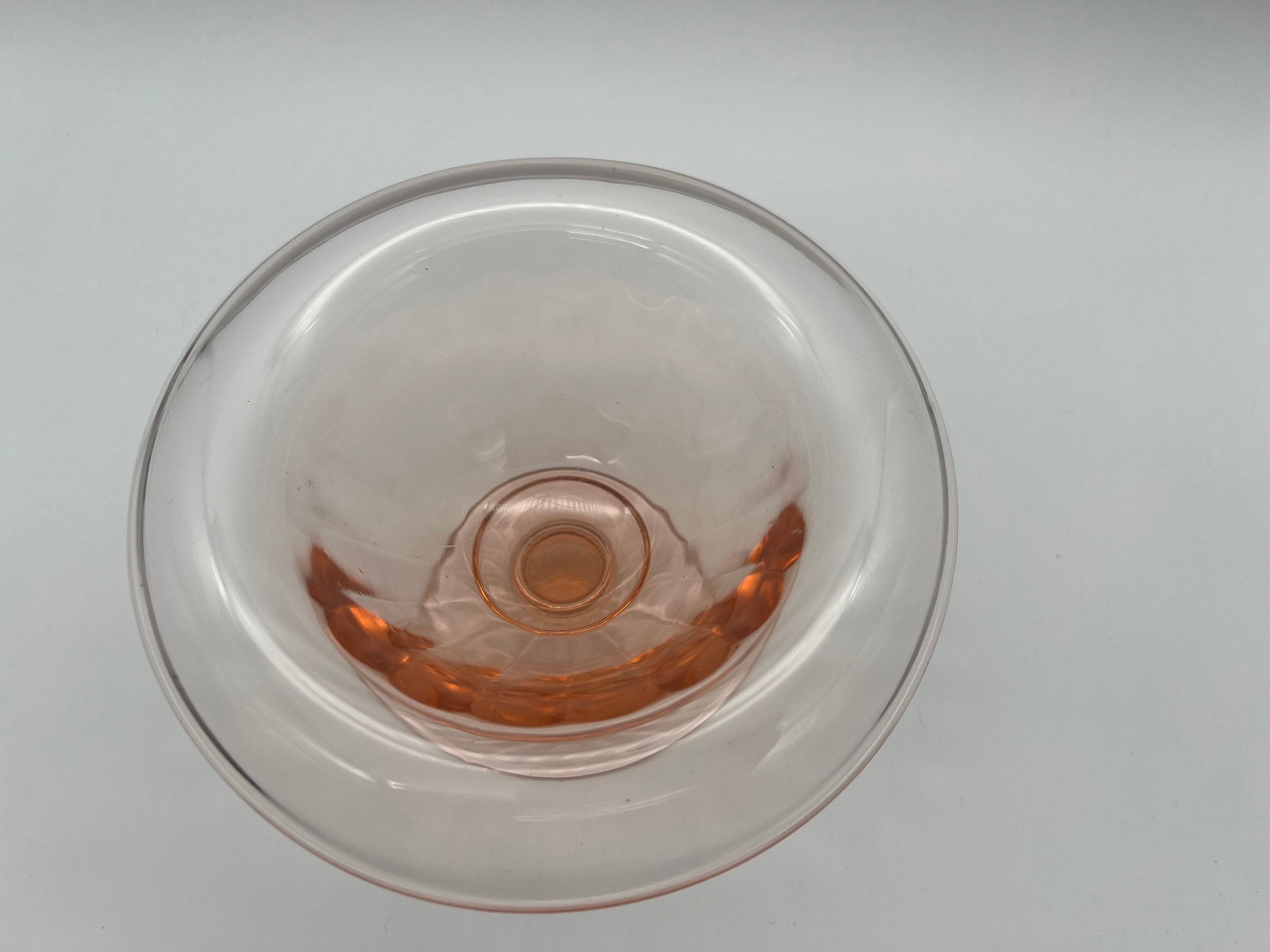 Vintage Pink Depression Glass Compote Dish - Etsy