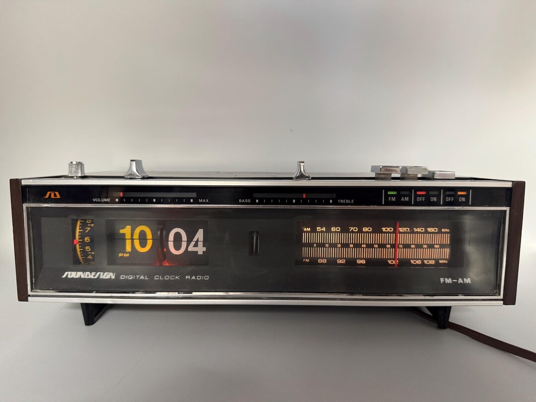 Very Rare Soundesign Digital Flip Clock Radio With Integrated External ...