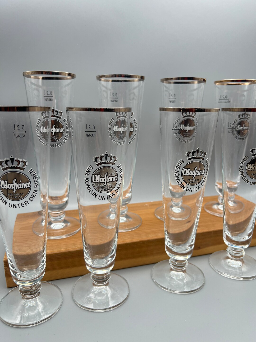 Warsteiner Pilsener Tulip With Gold Rim 0.2 Liter Vintage Original ...