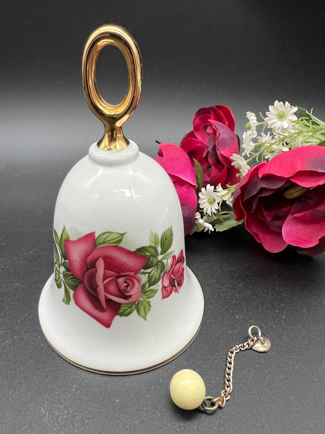Wendy Cussons Rose, Summer Collection Fine Bone China Bell in OEM Box ...