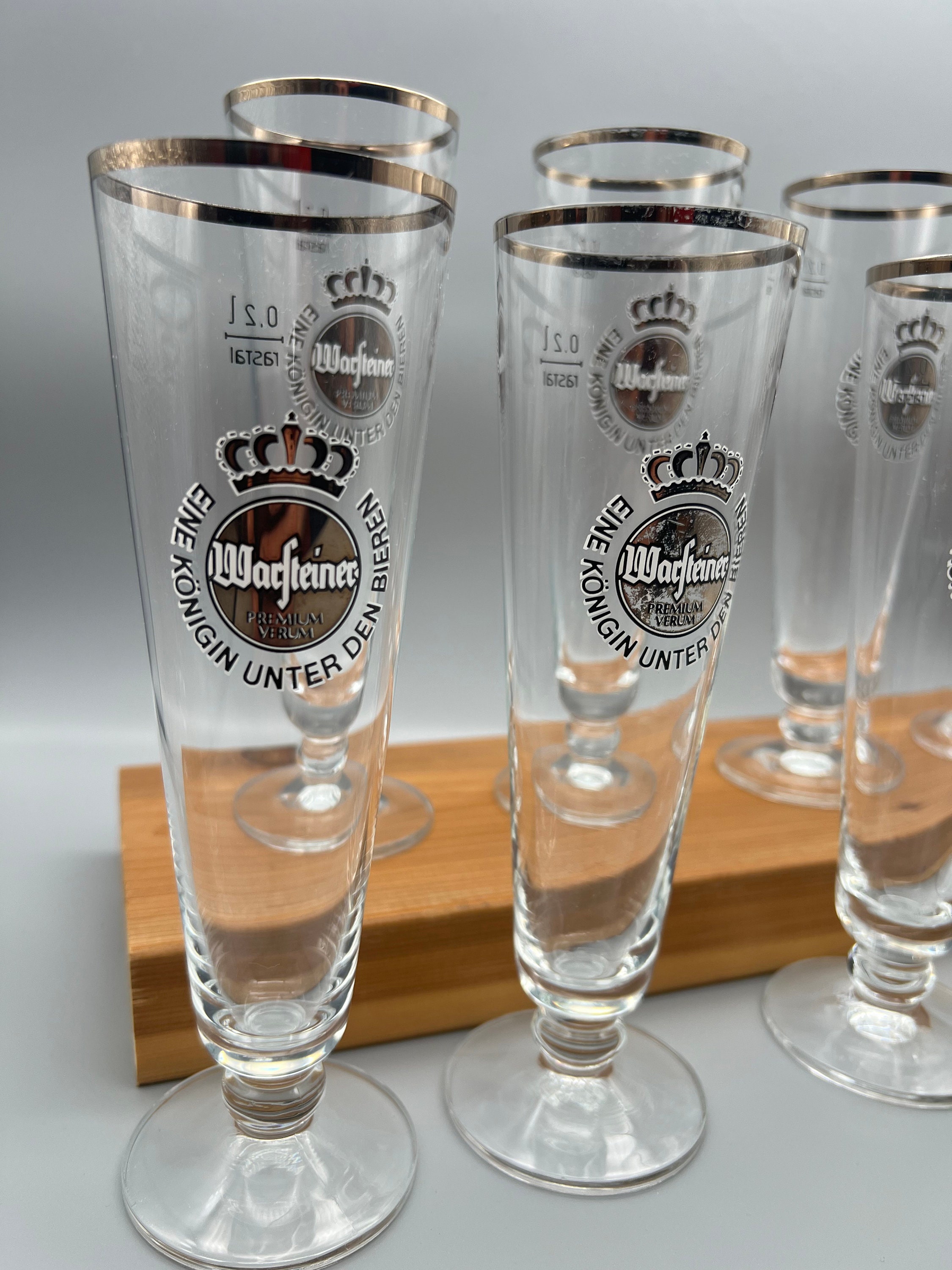 Warsteiner Pilsener Tulip With Gold Rim 0.2 Liter Vintage Original ...