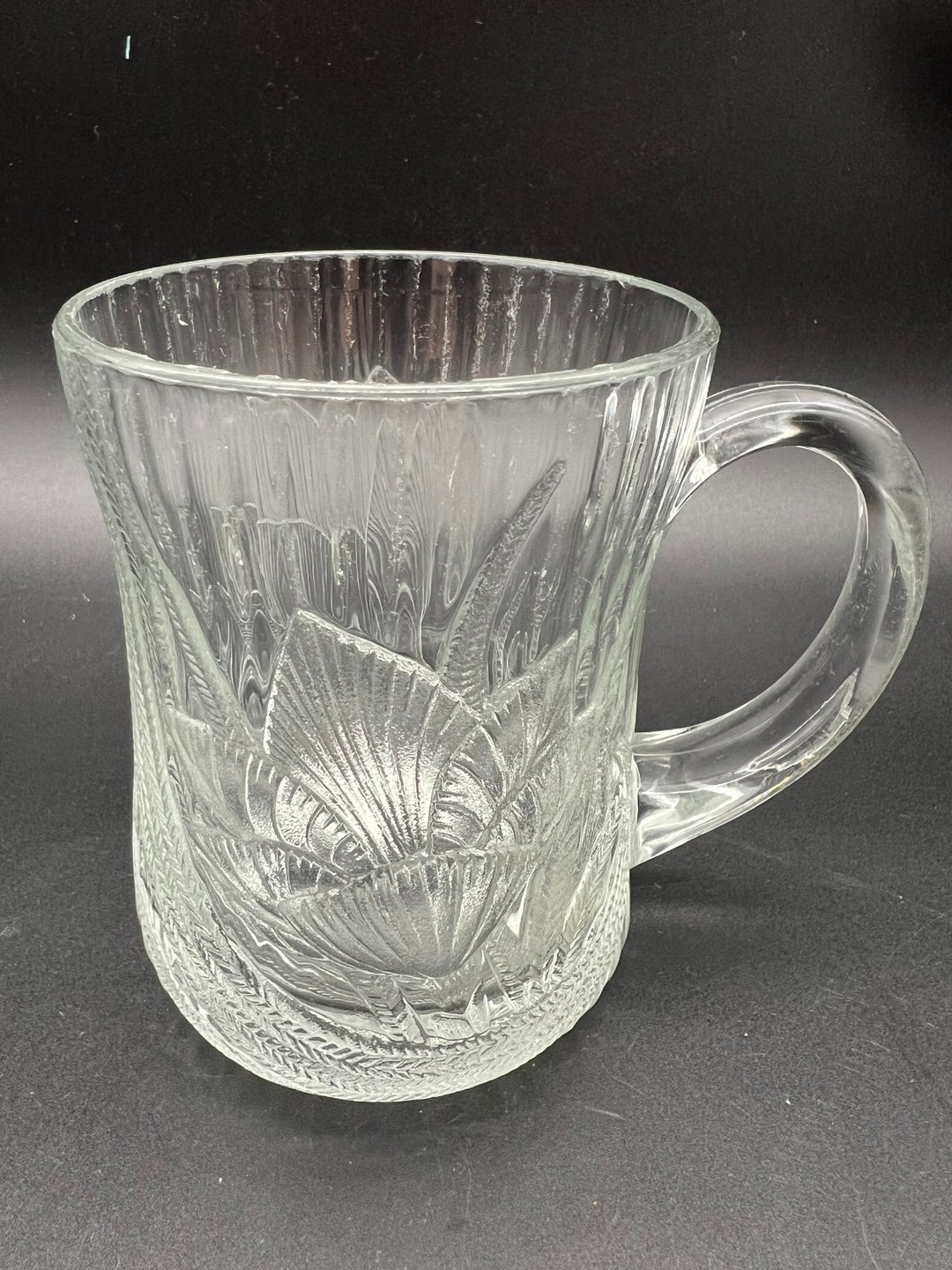 Vintage Clear Arcoroc France Lotus / Crocus Glass - Etsy