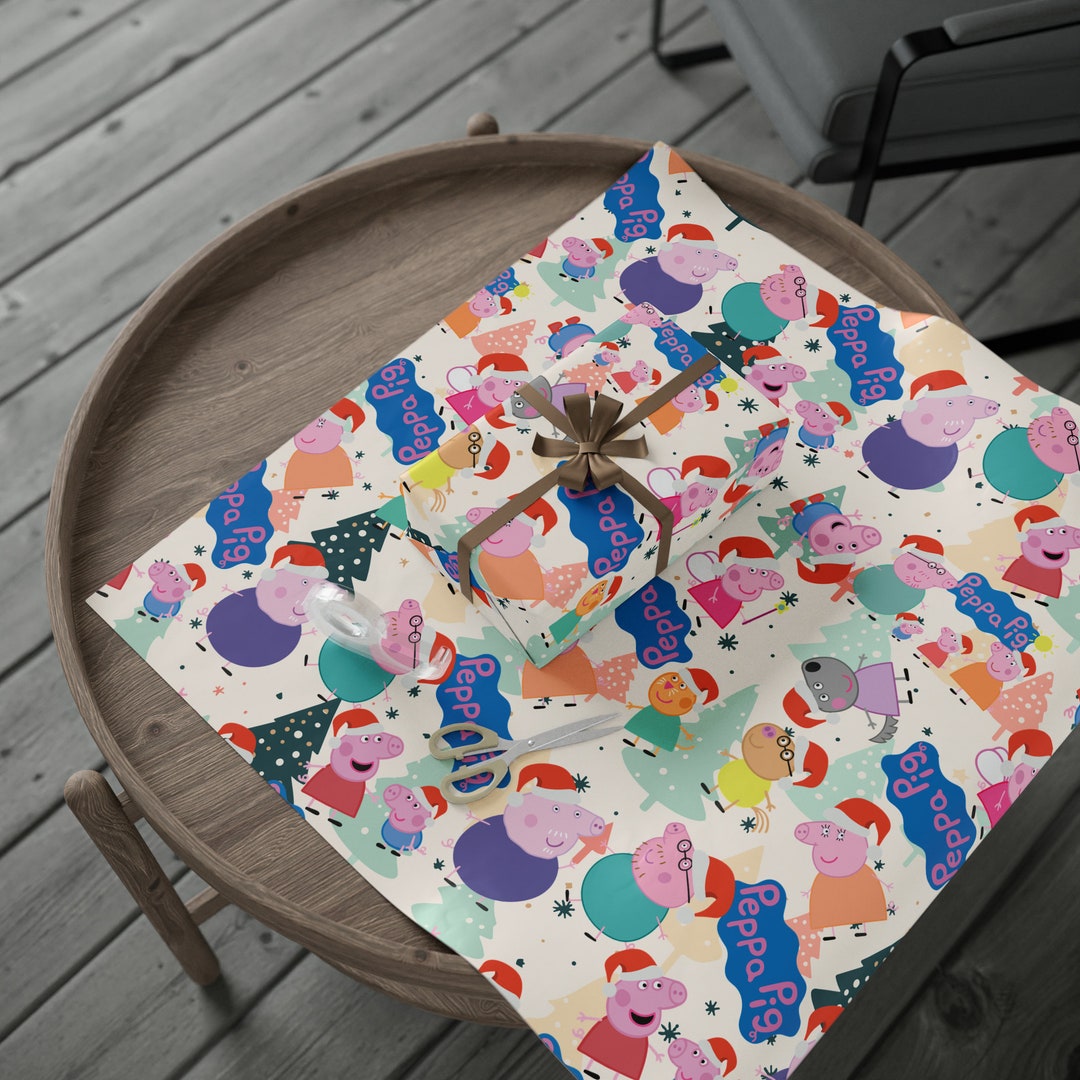 Peppa Pig Kids Christmas Wrapping Gift Present Paper - Etsy