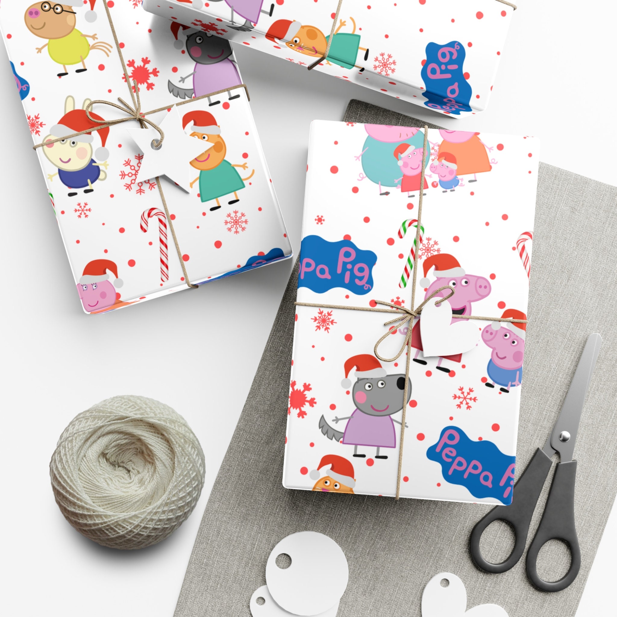 Kids Peppa Pig Cartoon Wrapping Gift Paper - Etsy