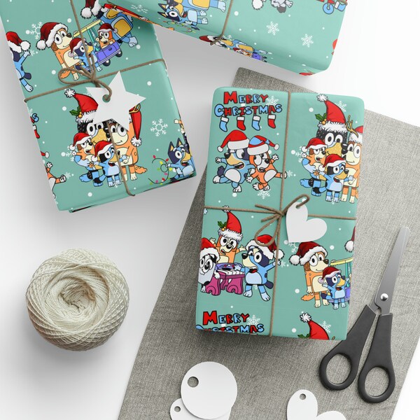 Bluey Christmas Wrapping Paper - Etsy