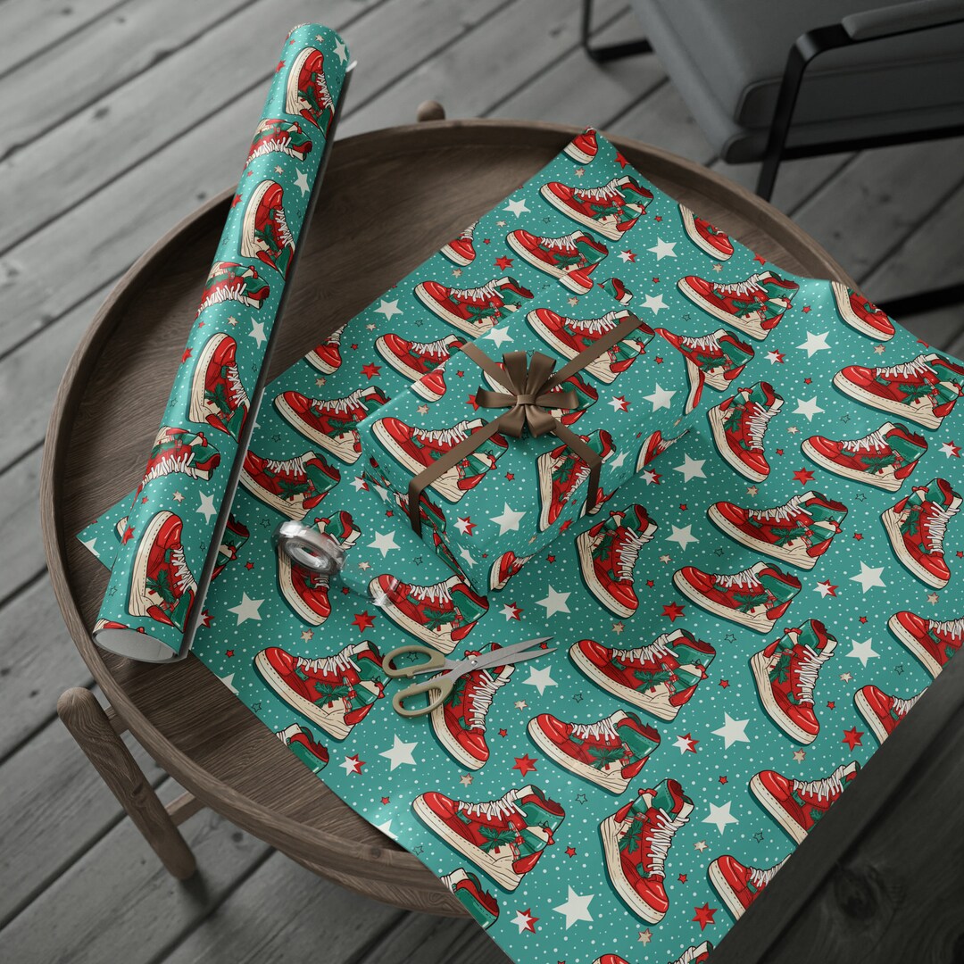 Festive Sneaker Wrapping Paper - Etsy