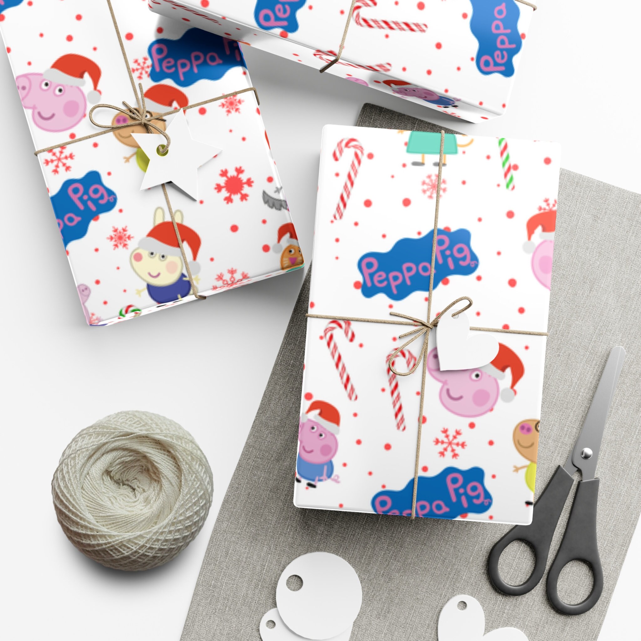 Kids Peppa Pig Cartoon Wrapping Gift Paper - Etsy