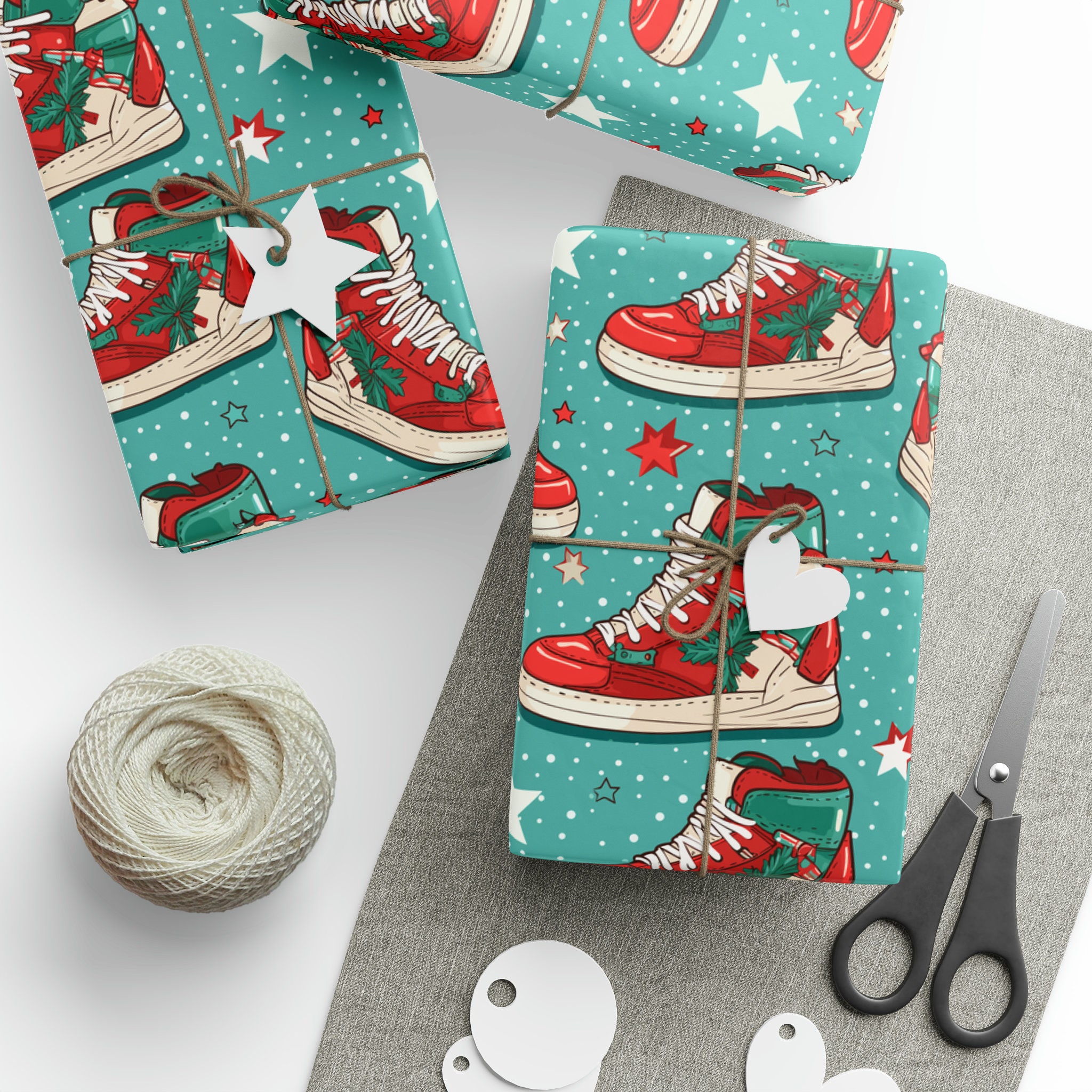 Festive Sneaker Wrapping Paper - Etsy