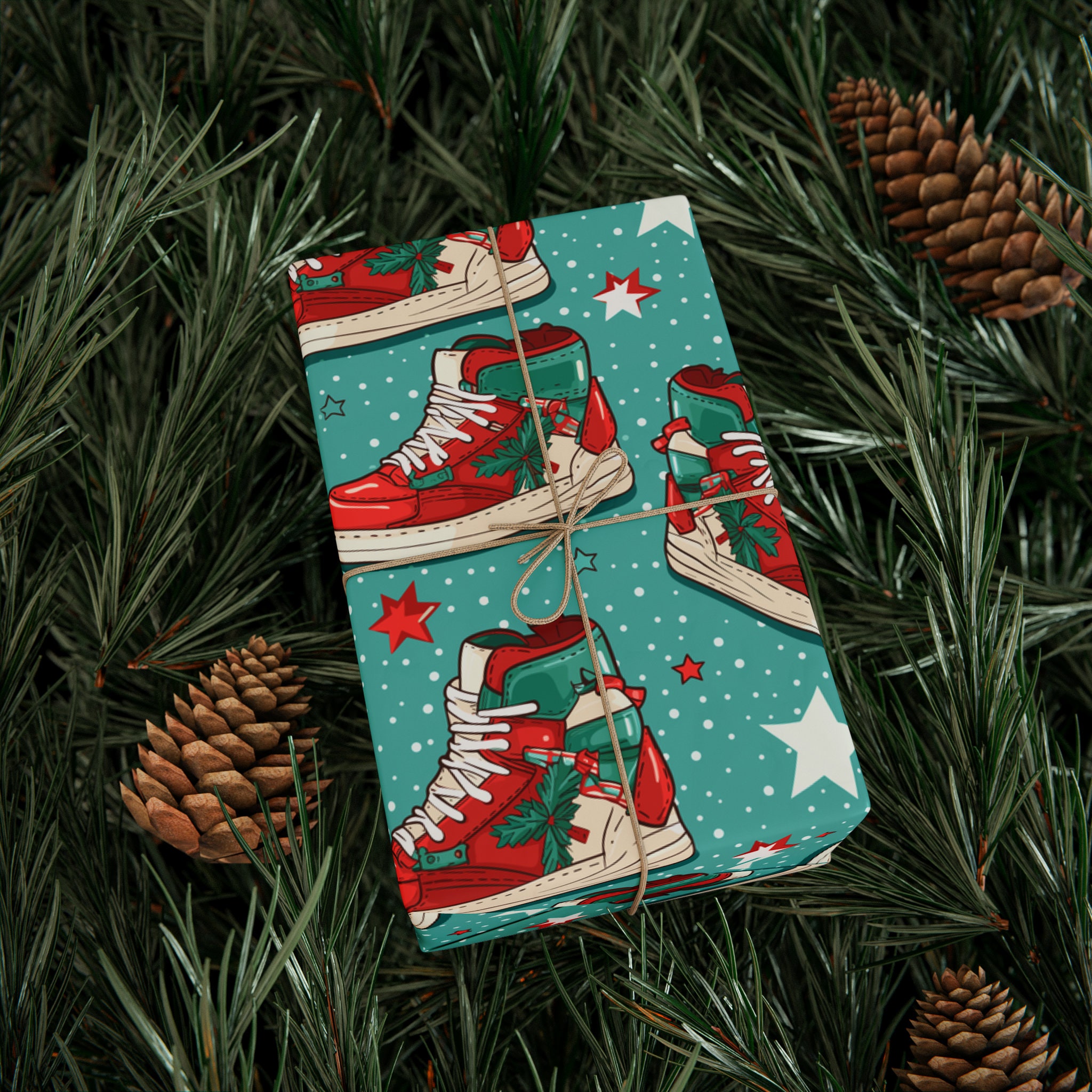Festive Sneaker Wrapping Paper - Etsy