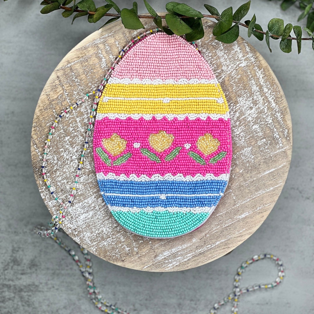 Mini Easter Egg Purse, Mini Bag, Easter Egg Beaded Purse, Easter Bag ...