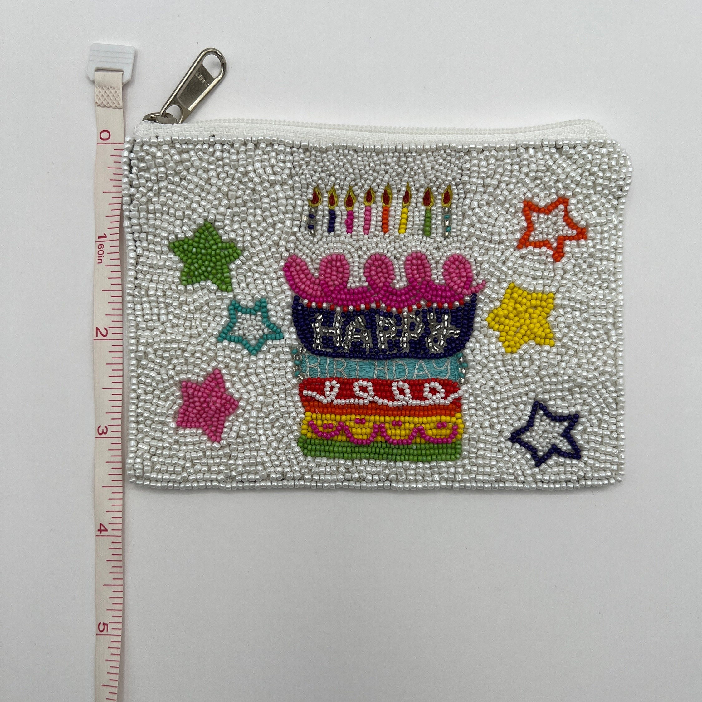 Happy Birthday Mini Pouch With Zipper, Coin Purse, Gift Card Holder ...
