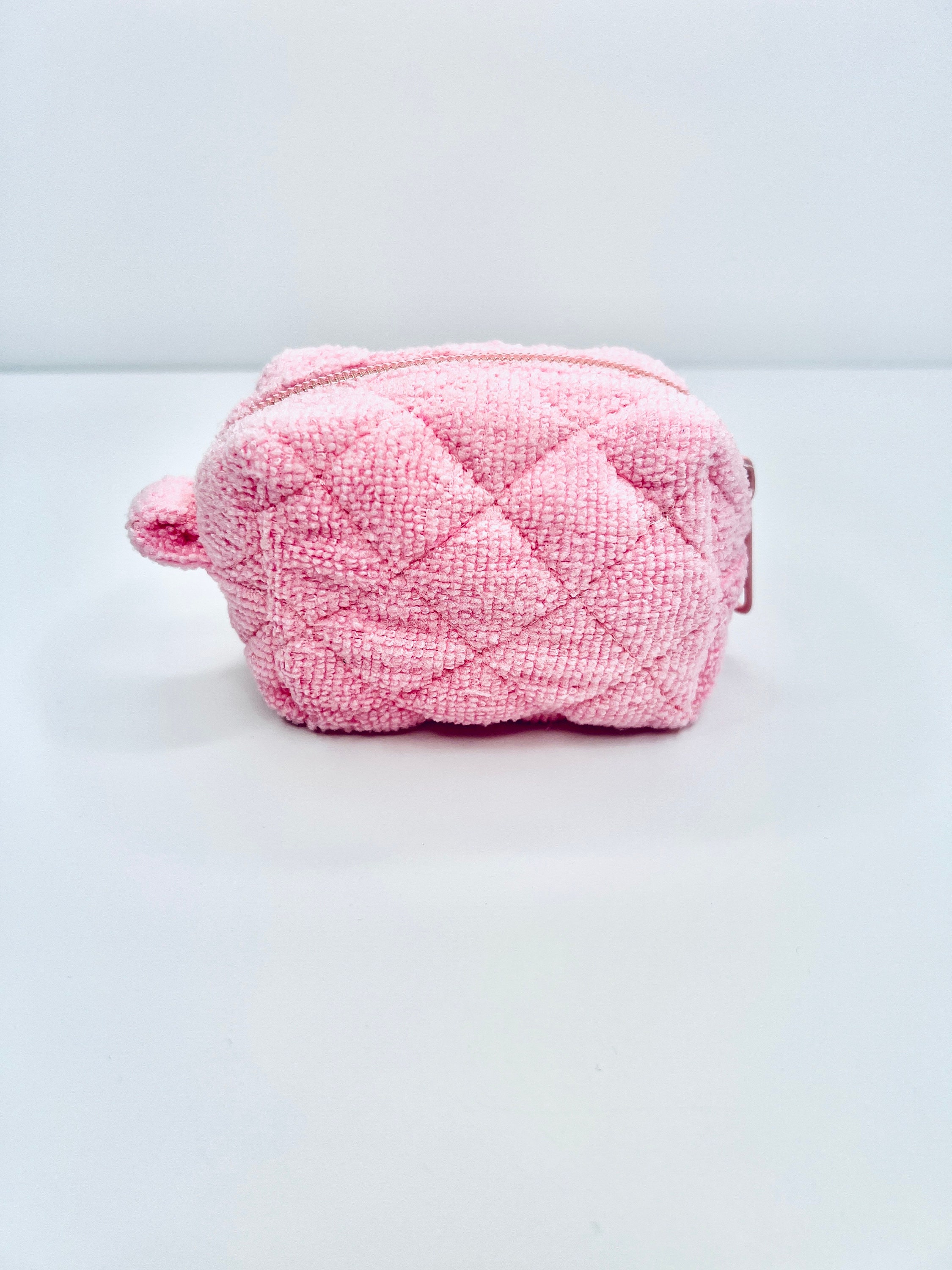 Pink Mini Bag, Pink Quilted Bag, Keychain Bag, Bag Pouch, Pink Bag ...