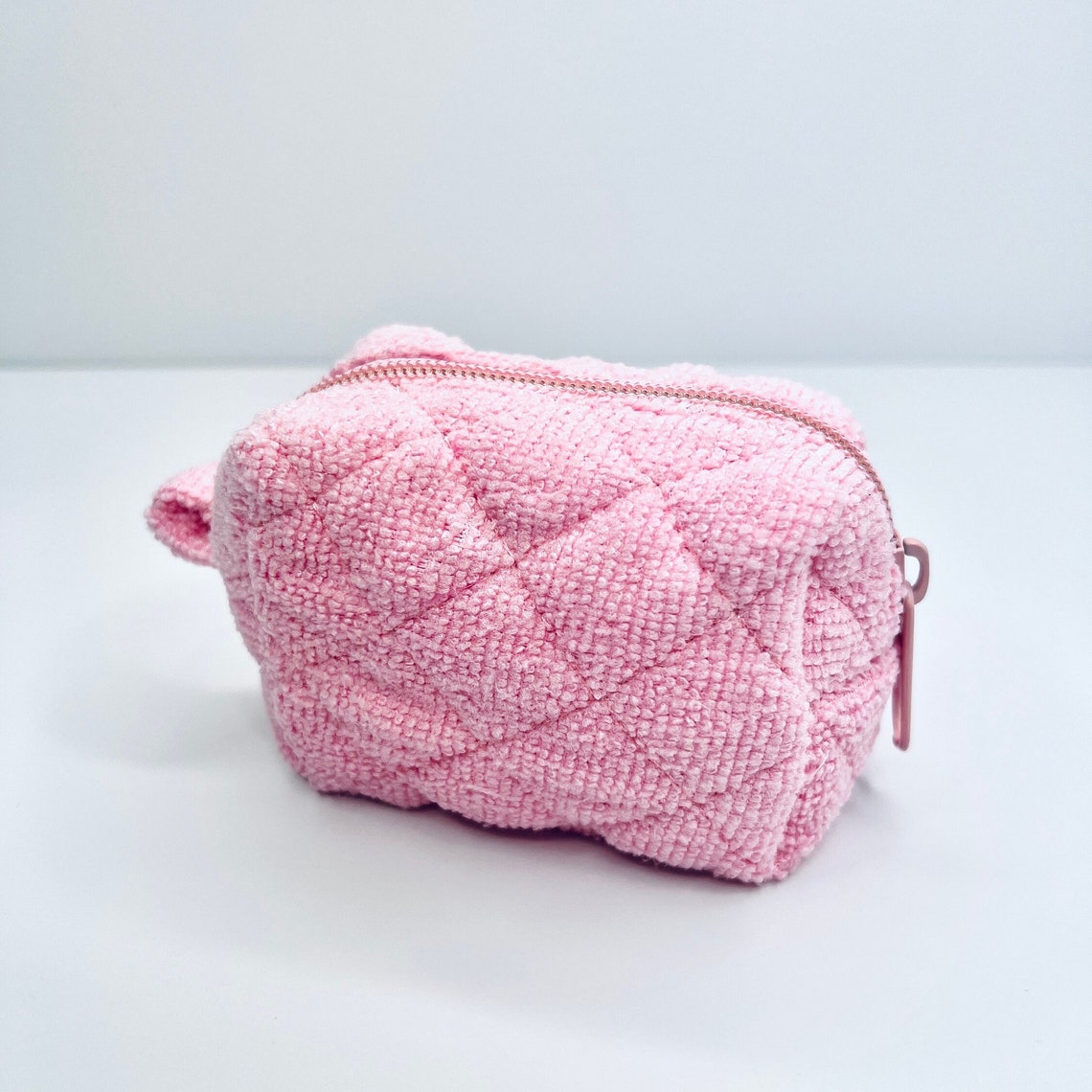 Pink Mini Bag, Pink Quilted Bag, Keychain Bag, Bag Pouch, Pink Bag ...