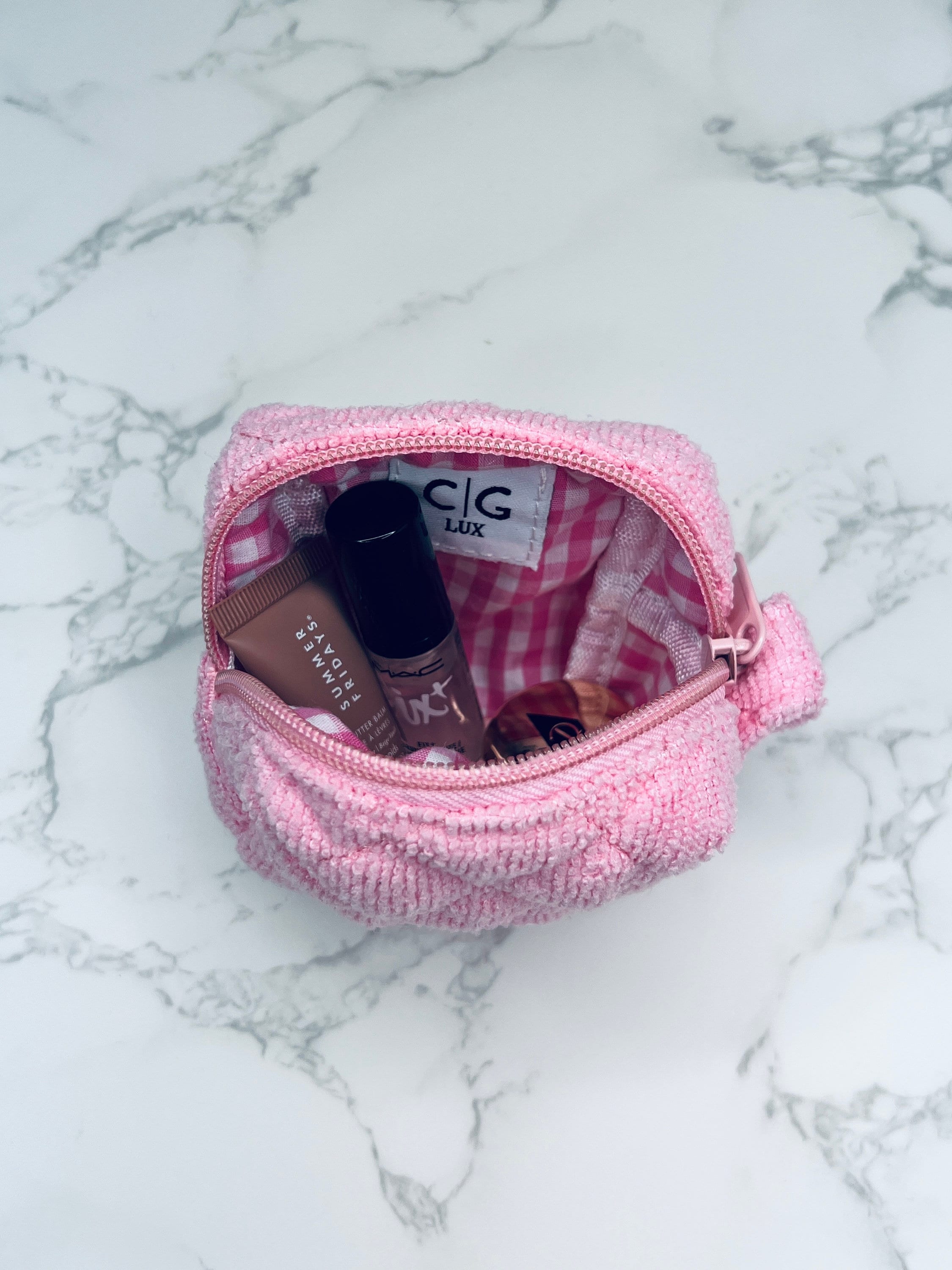 Pink Mini Bag, Pink Quilted Bag, Keychain Bag, Bag Pouch, Pink Bag ...