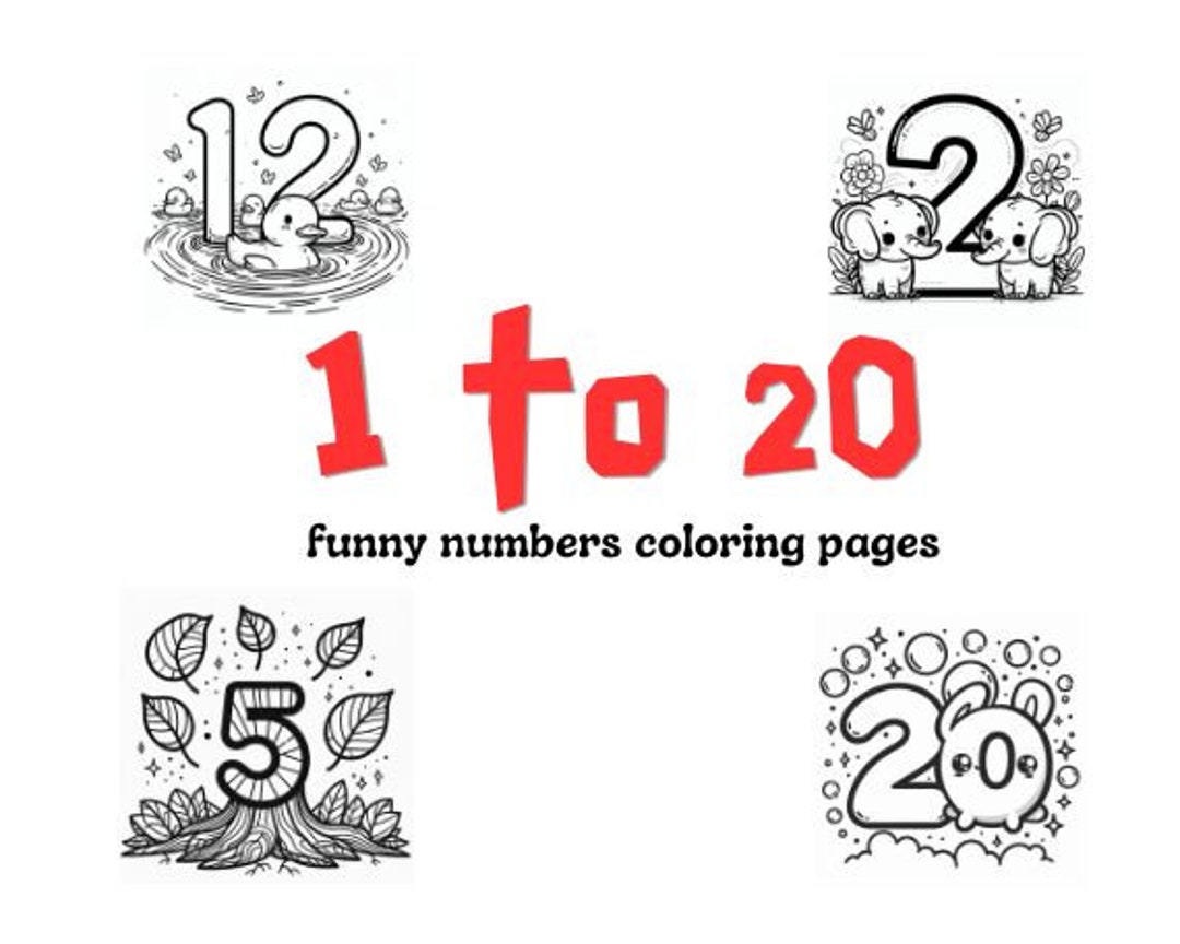 Funny Numbers Coloring Pages, Numbers Coloring Activity for Kids, Color ...