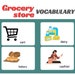 Grocery Store Vocabulary, Grocery Flashcards, Shopping Flashcards ...