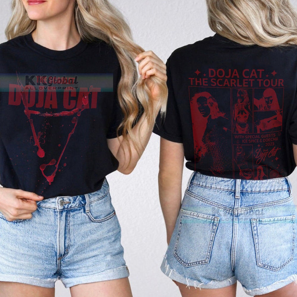 Doja Cat Shirt, Sudadera Doble Cara Doja Cat The Scarlet Tour 2023 ...
