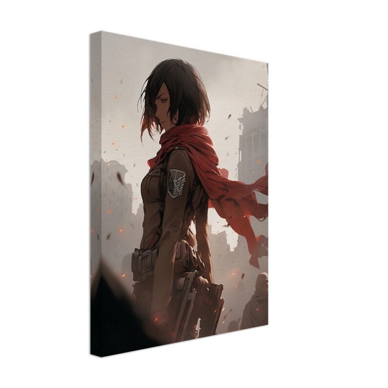 Mikasa Ackerman Attack on Titan AOT Poster Canvas Frame Gift Him Her - Etsy