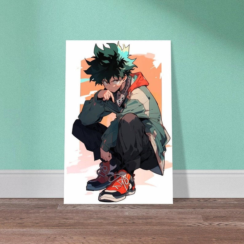 Izuku Midoriya Deku My Hero Academia MHA Poster Canvas Framed Poster ...
