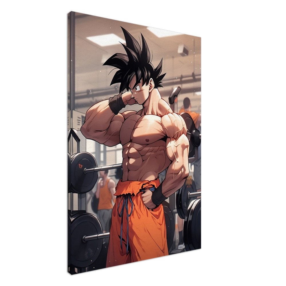Buy Goku Gym Dragon Ball Z Workout Motivation Poster Canvas Frame Gift ...