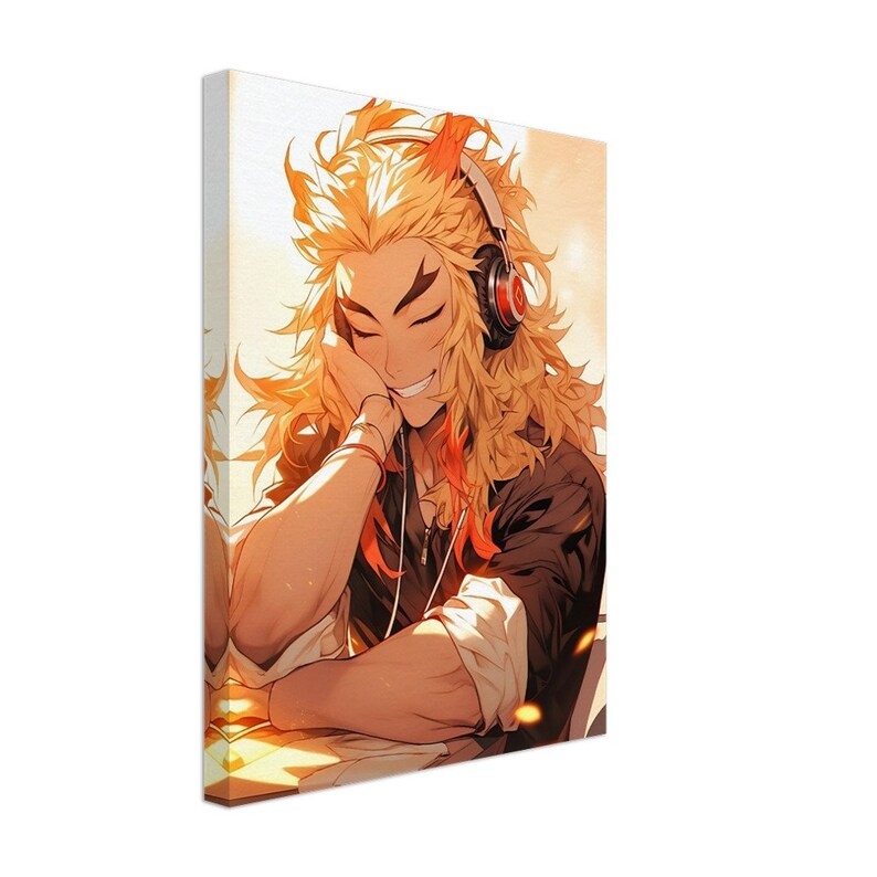 Rengoku Demon Slayer Music Relaxing Poster Canvas Framed Poster Anime ...