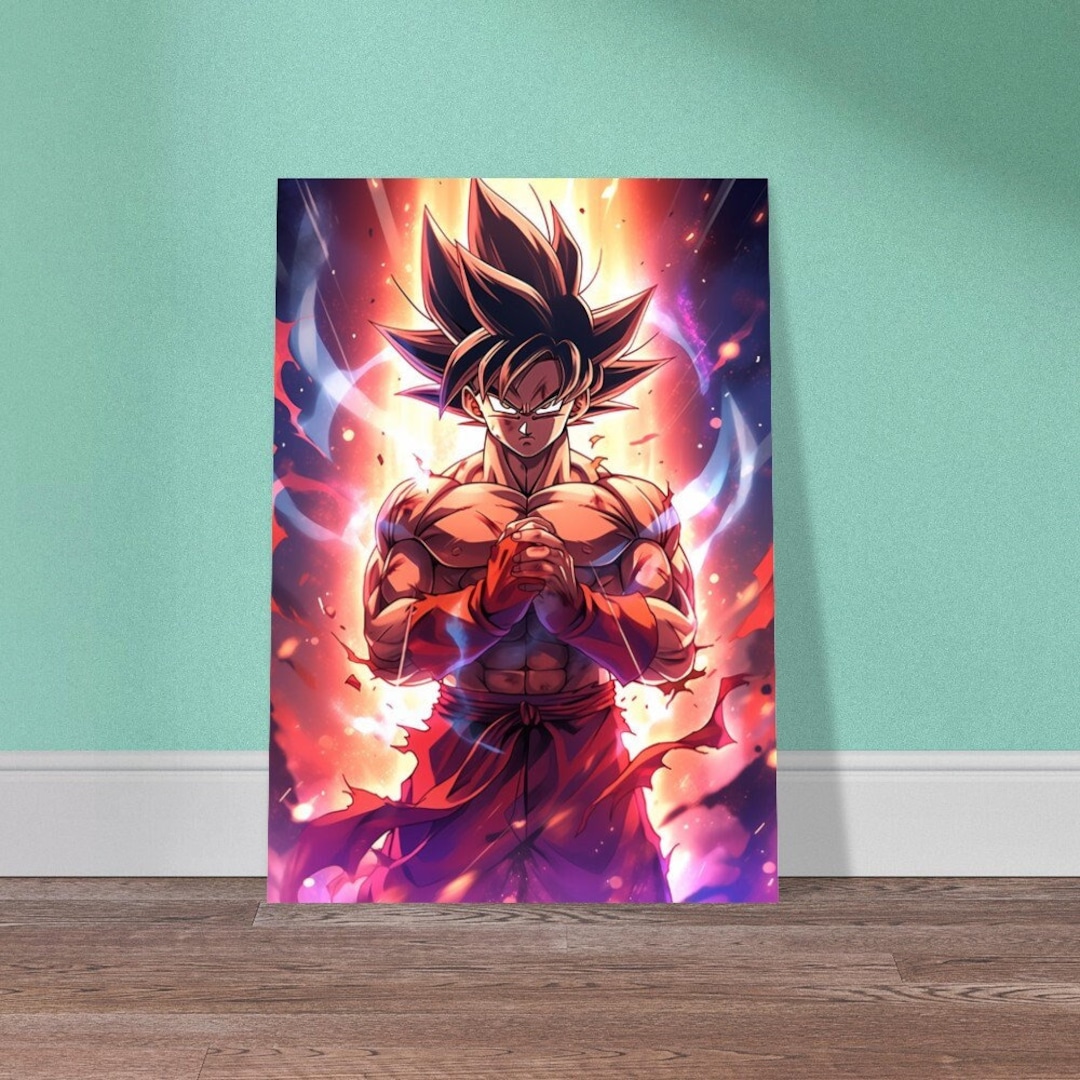 Dragon Ball Z Super Goku Super Saiyan Canvas Frame Poster Custom Gift ...