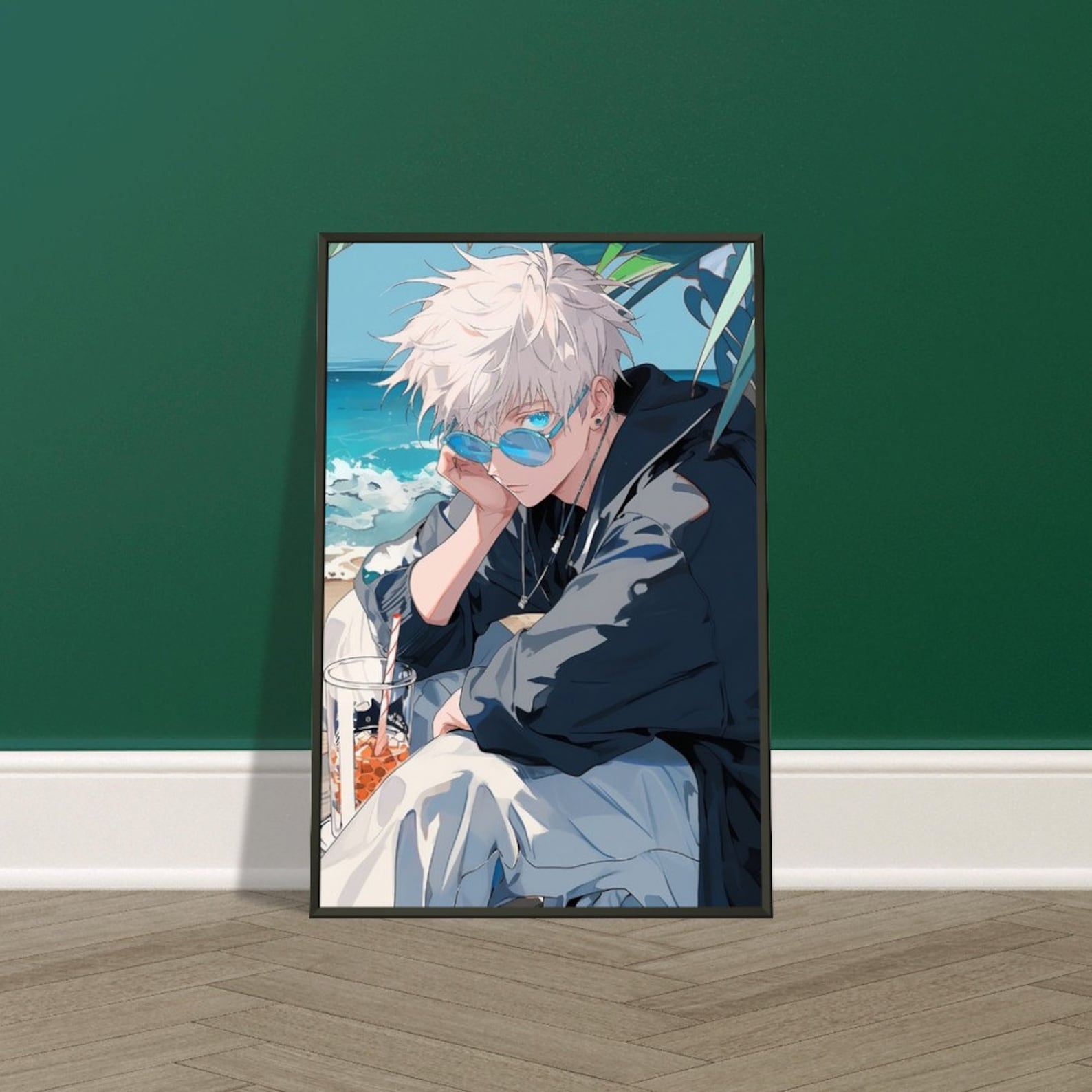 Satoru Gojo Jujutsu Kaisen Beach Relax Anime Poster Frame - Etsy Canada