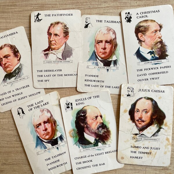Authors Card Game - Etsy