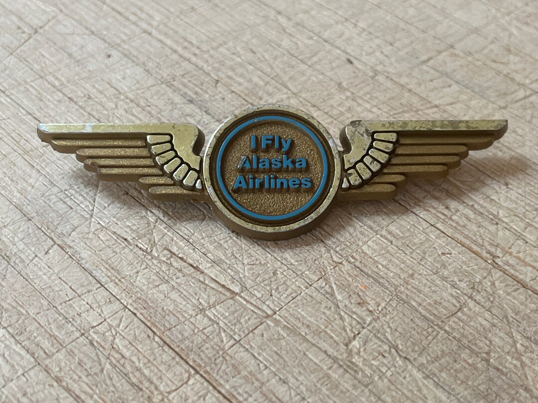 1980s I Fly Alaska Airlines Flight Wings Pin - Etsy