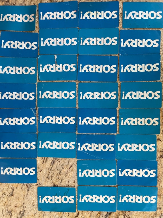 Sorry Game Cards Replacement