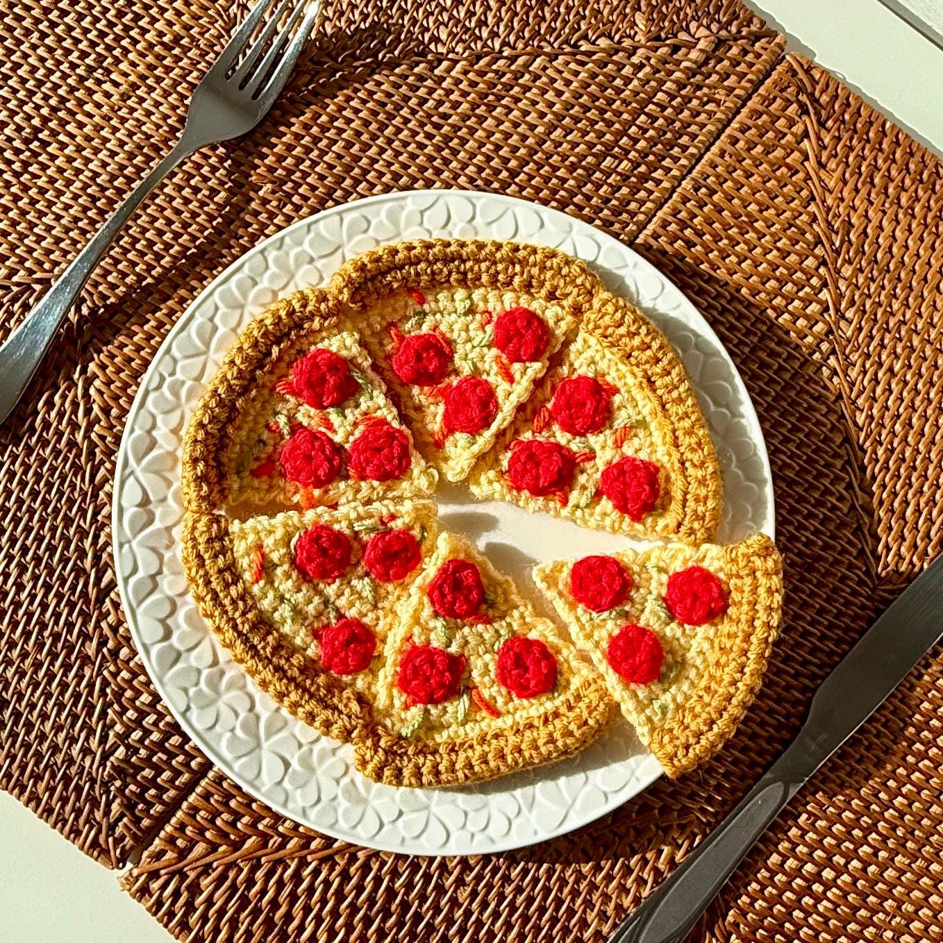 Crochet Pizza Greeting Card: Funny Handmade Anniversary Note - Etsy